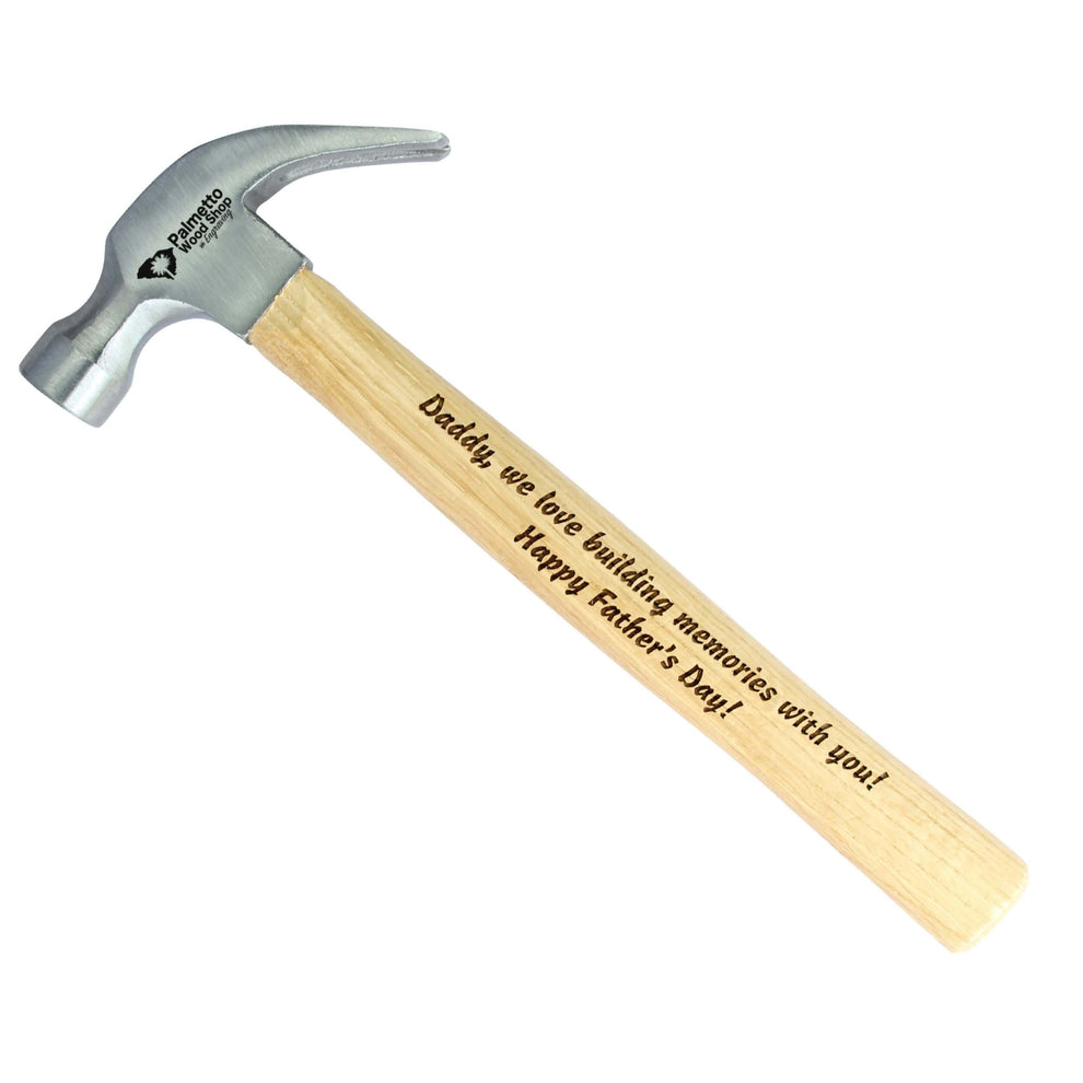 Personalized Laser Engraved Wood Handled Hammers | Palmetto Wood Shop