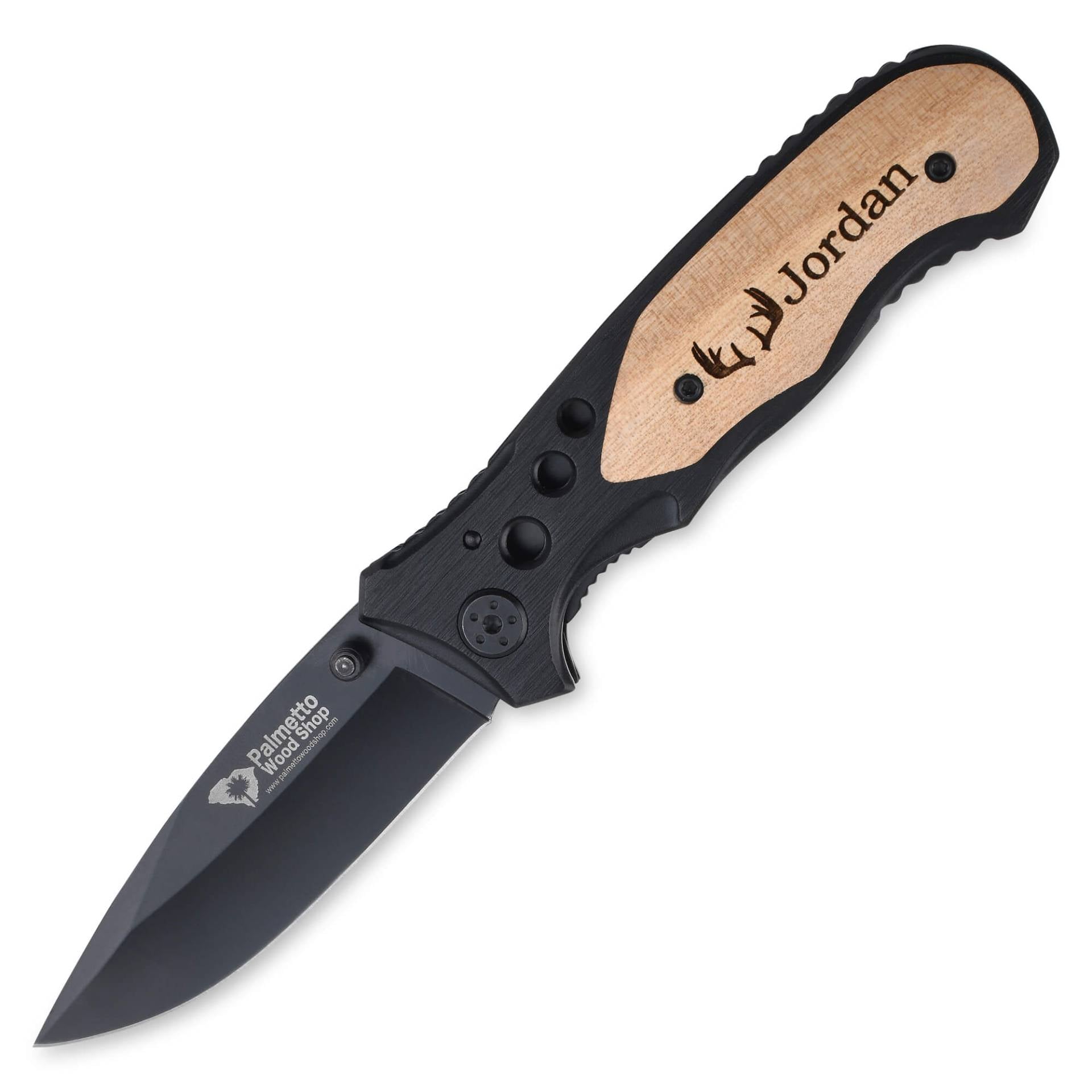 Black Blade Knife | Custom Engraving | Fast, Free U.S. Shipping ...